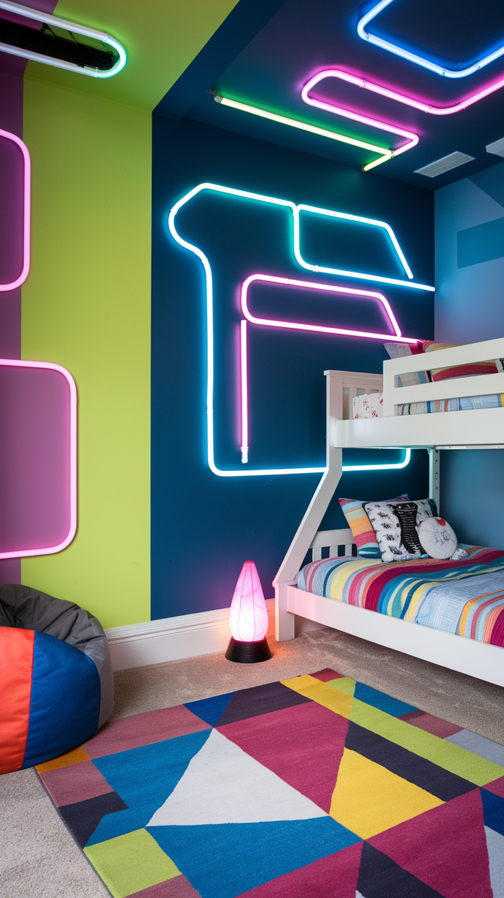 Get Your Glow On: 25 Neon Bedroom Ideas with LED Lights - Moss & Main