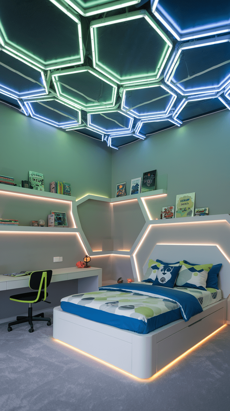 Get Your Glow On: 25 Neon Bedroom Ideas with LED Lights - Moss & Main