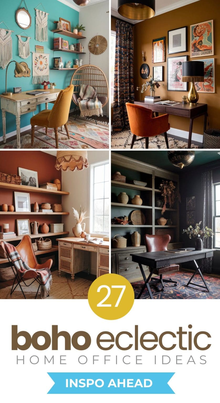 Eclectic Boho Home Office Ideas | 17 Designs to Make Work Fun Again ...