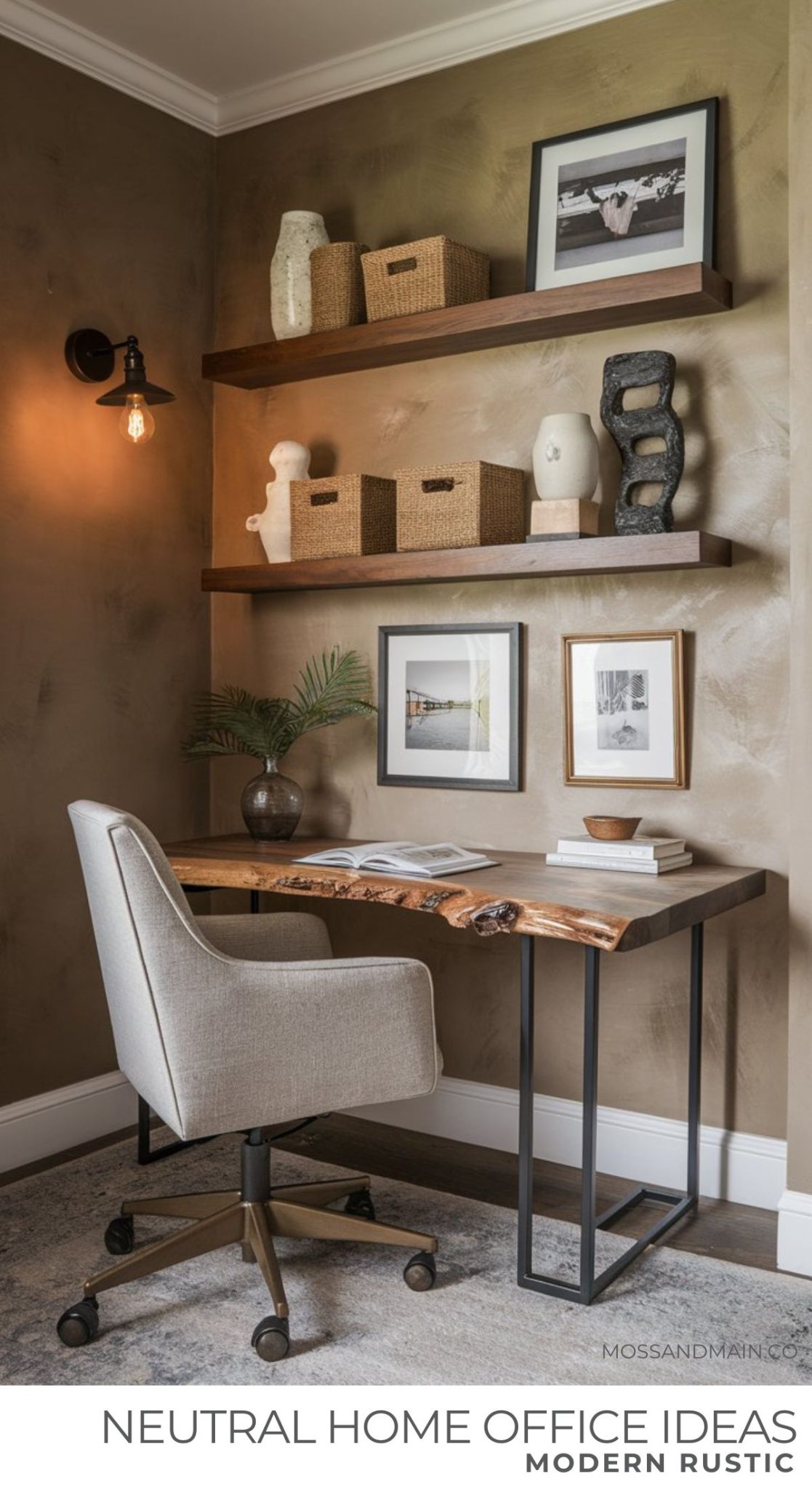 Neutral Home Office Ideas | 15+ Office Designs - Moss & Main