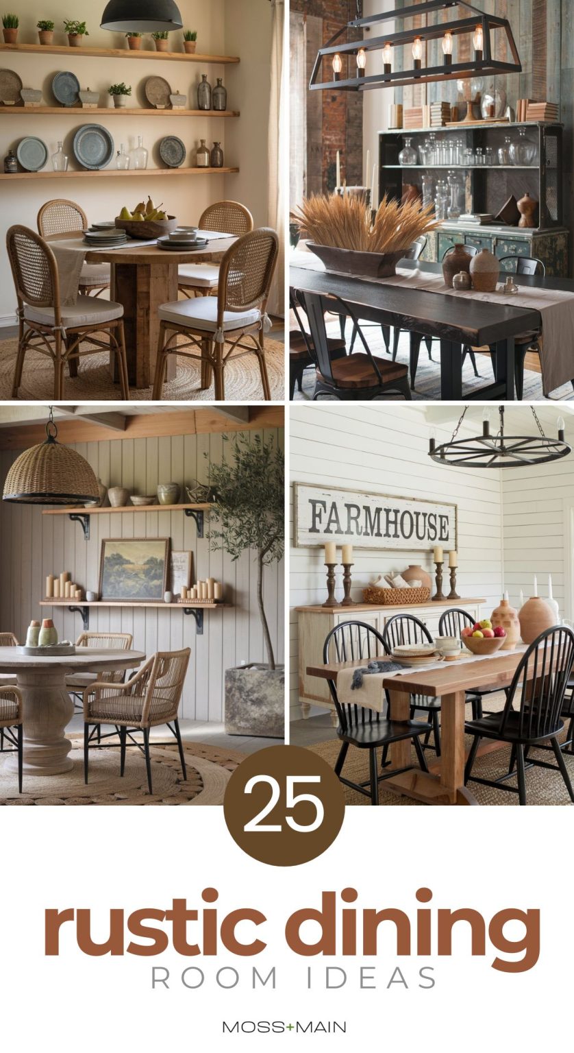 25 Rustic Dining Room Ideas + Decor Tips - Moss & Main