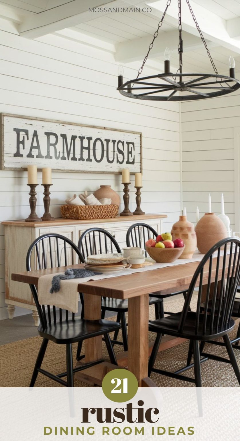 25 Rustic Dining Room Ideas + Decor Tips - Moss & Main
