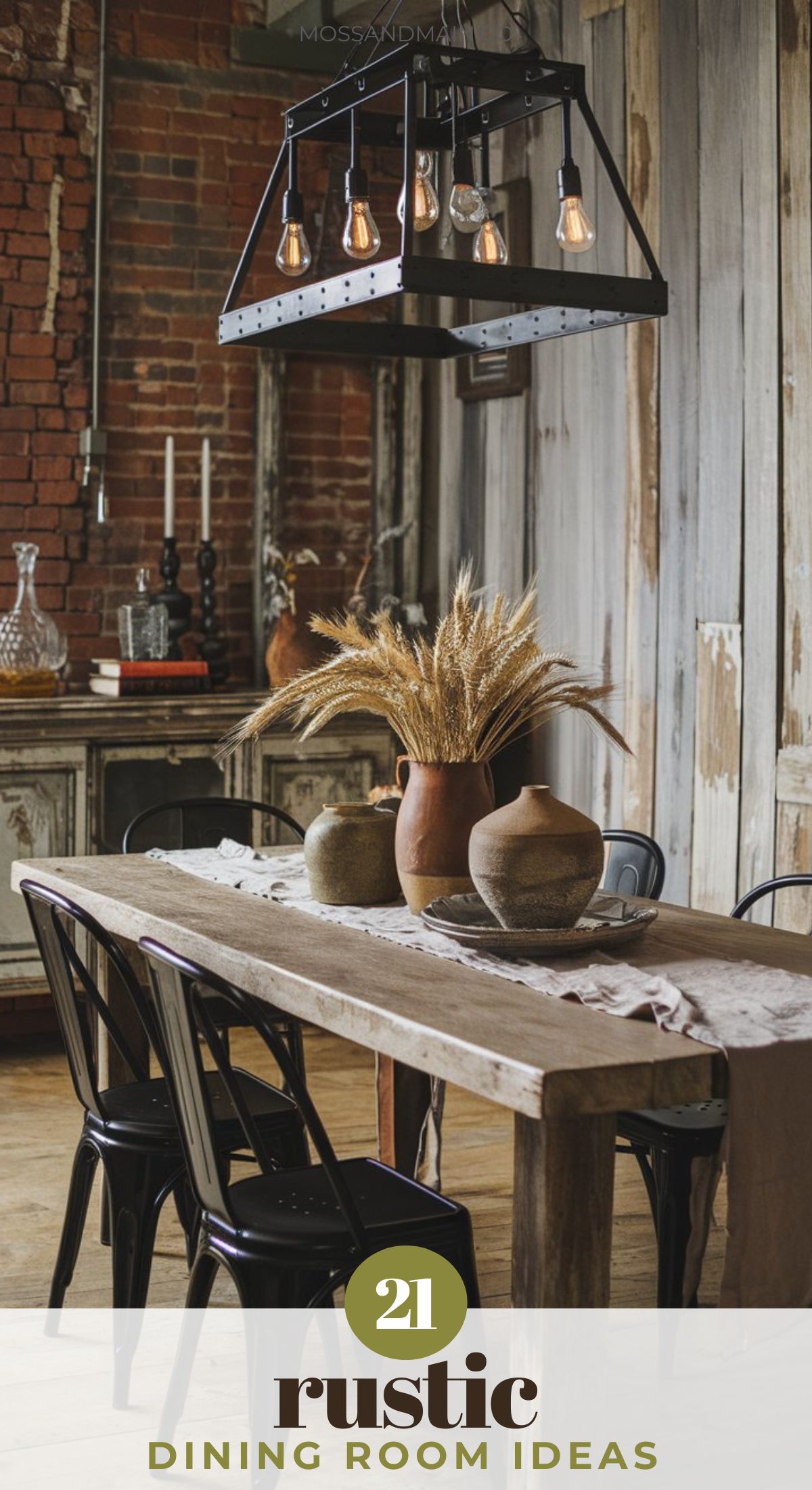 25 Rustic Dining Room Ideas + Decor Tips - Moss & Main