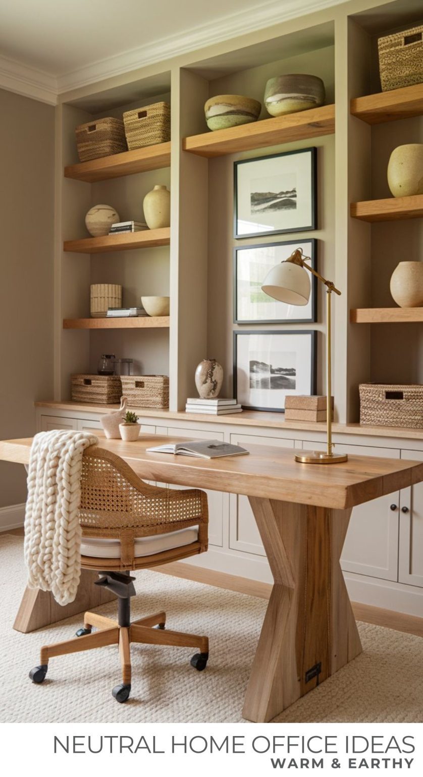 Neutral Home Office Ideas | 15+ Office Designs - Moss & Main